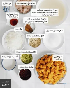 طرز تهیه کدو حلوایی پلو شمالی خوشمزه و راحت (آموزش آشپزی تصویری) | دیجی ...